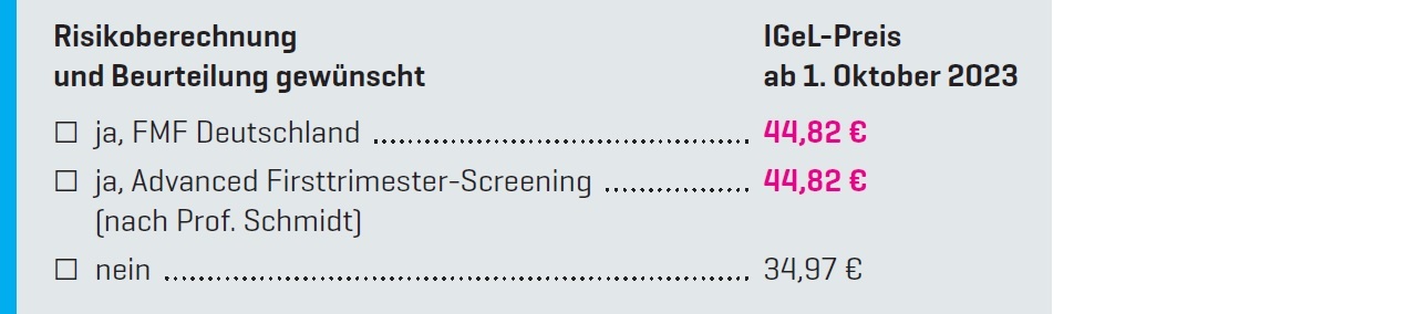 Ersttrimester-Screening: Parameter PAPP-A, freies beta-HCG und ...